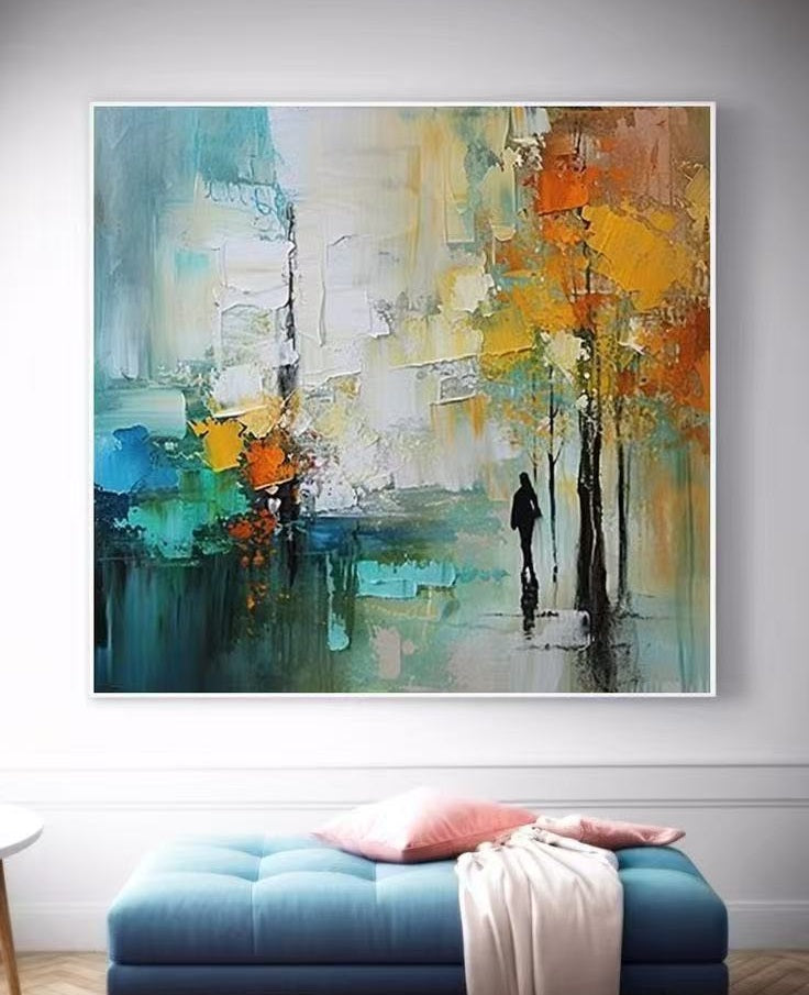 handcrafted Modern Scenery painting abstract wall Art for home decor ...
